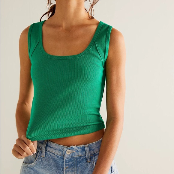 We The Free | Tops | Nwt We The Free Green Ribbed Tank Xs Hummingbird ...